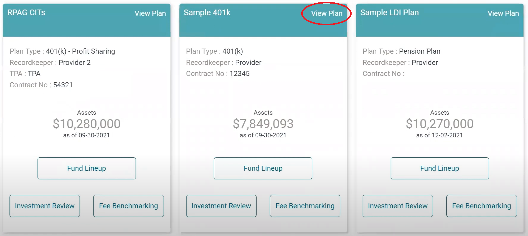 RPAG and PlanFees Report Integration